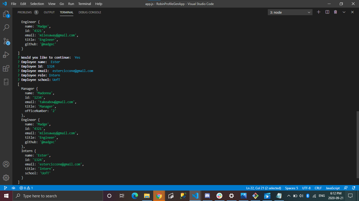 RobinProfileGenerator