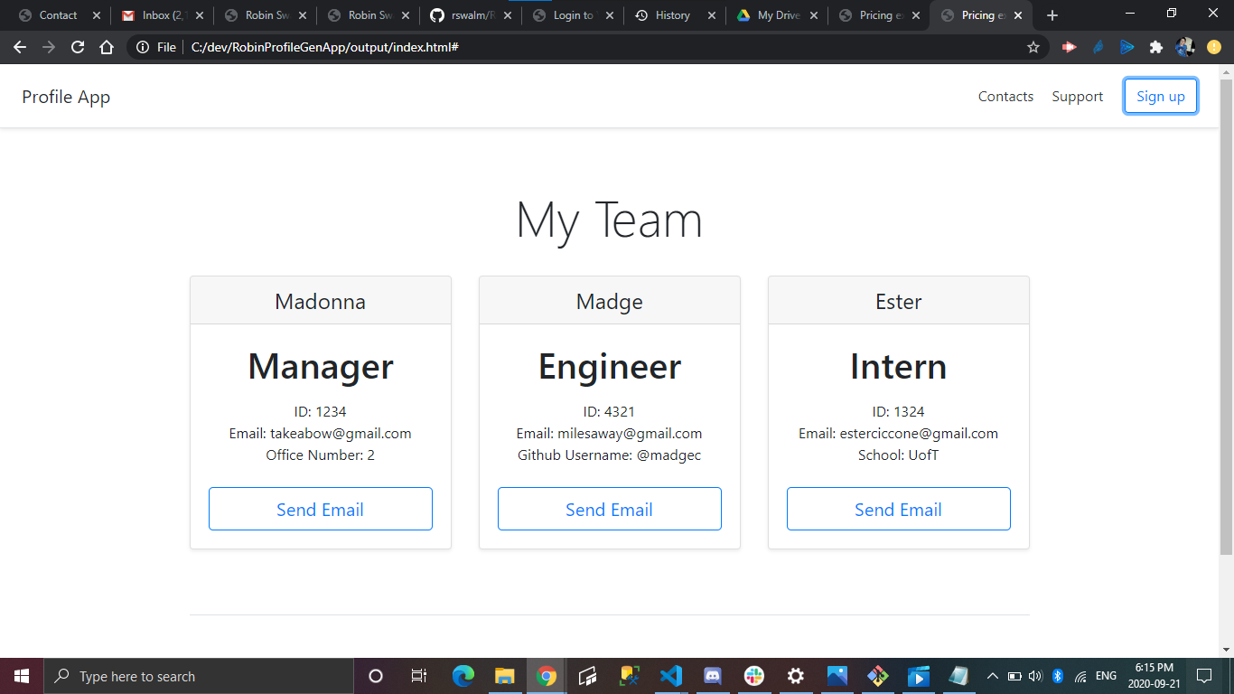 RobinProfileGenerator